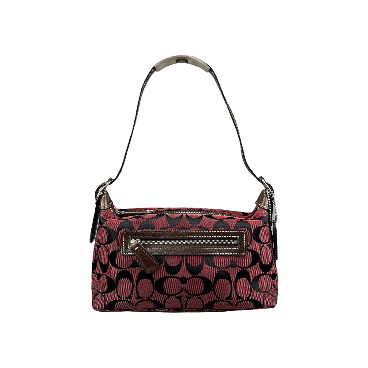 COACH DARK RED/BLACK SIGNATURE CANVAS SHOULDER BAG – Top Floor Gallery